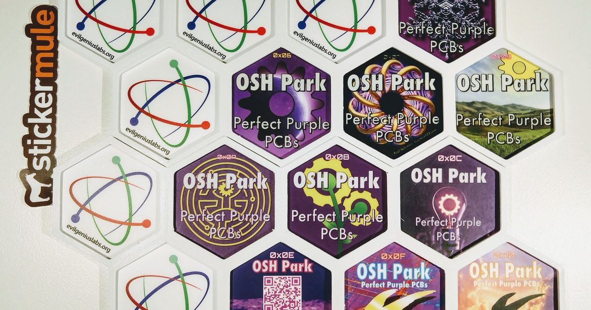 Hexagonal Frame for OSH Park & hexbin Stickers by Jason Coon | Download ...