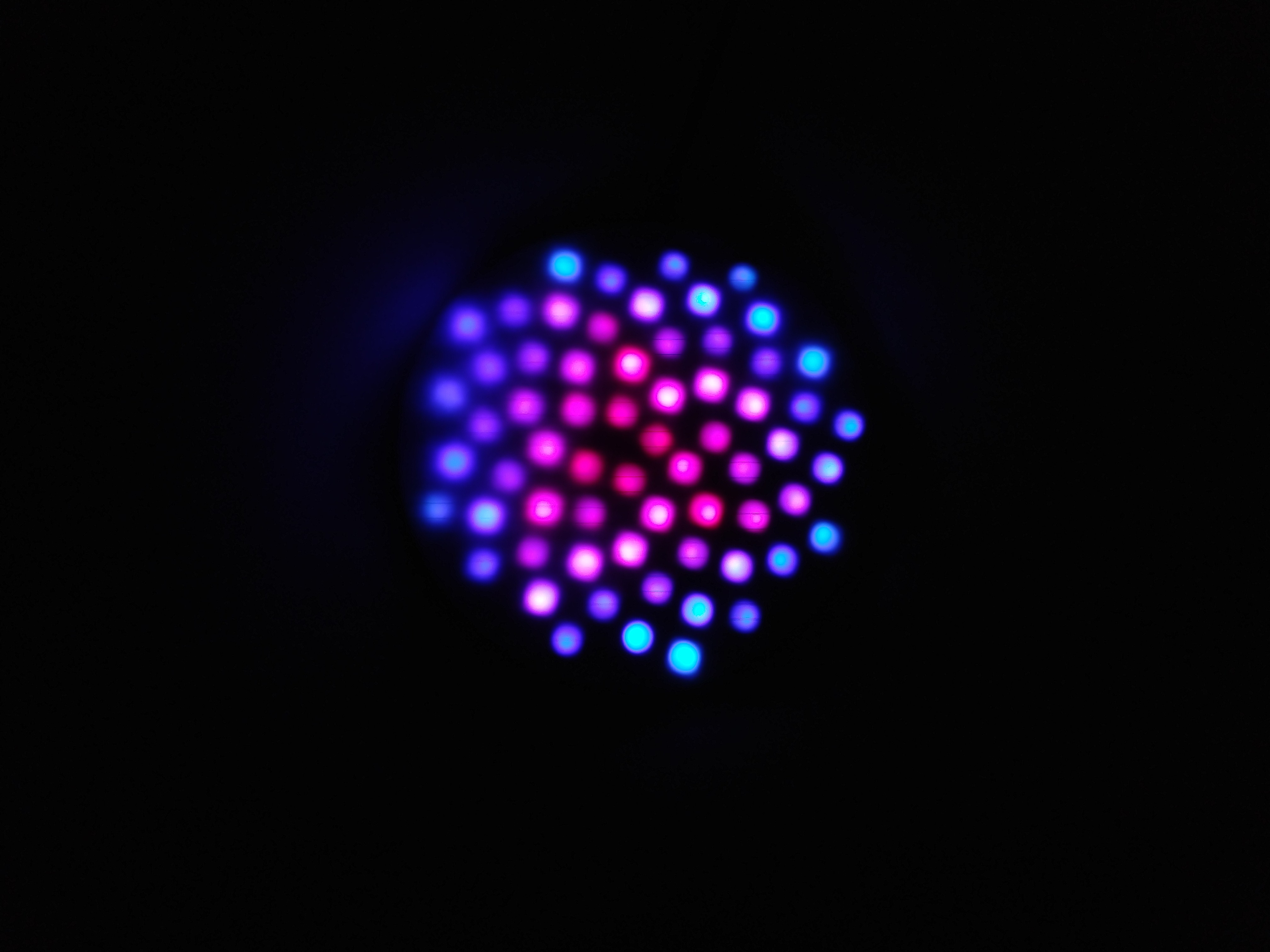 Fibonacci64 Case with Paper Diffuser - 86mm disc with 64 WS2812B RGB ...