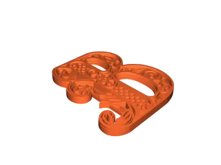 Ornate Letter B Monogram by Art G | Download free STL model ...
