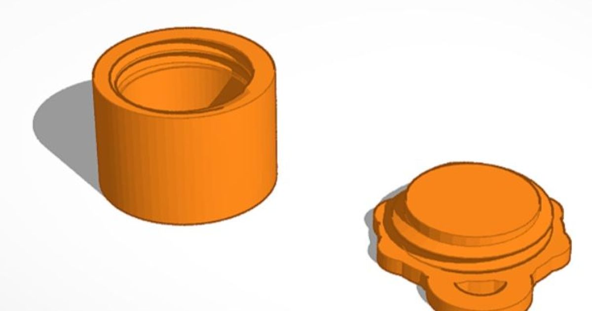 Mini Keychain Container with Screw-on Lid by VonGreg72 | Download free ...