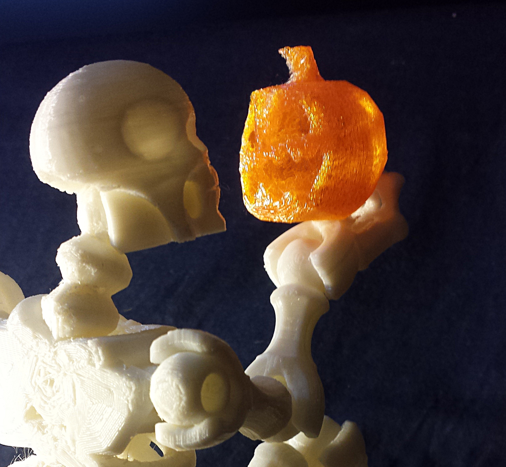Printable Skeleton with a Little Pumpkin by Jürgen Weigert | Download ...