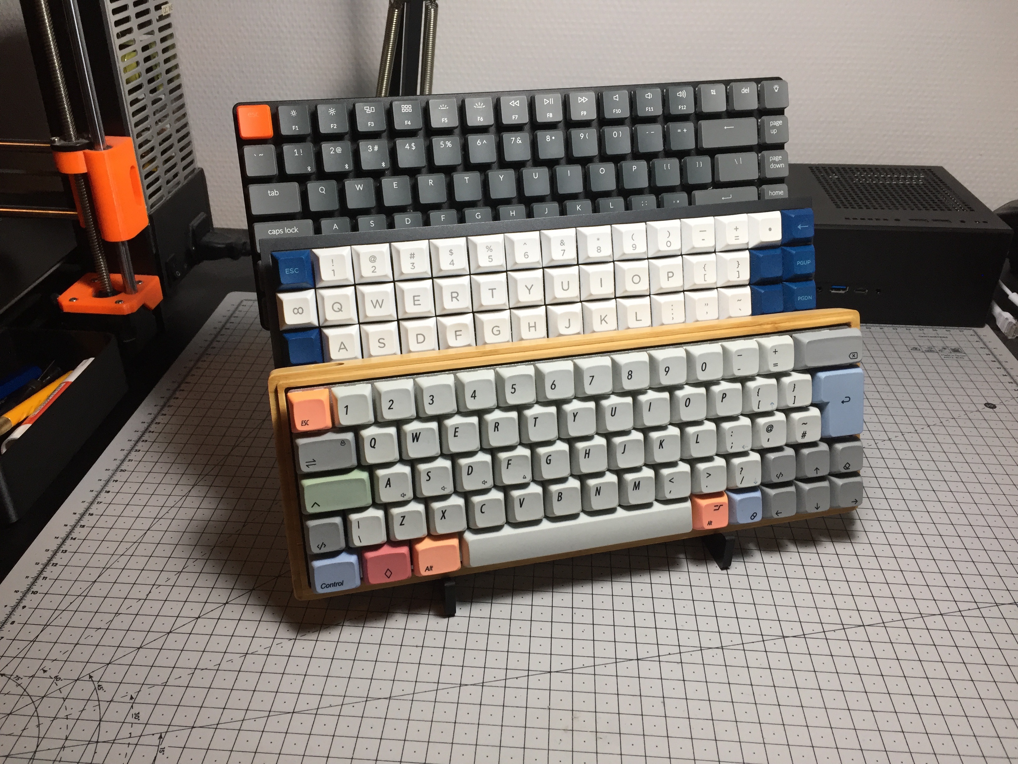 Triple Mechanical Keyboard Stand by orax | Download free STL model ...