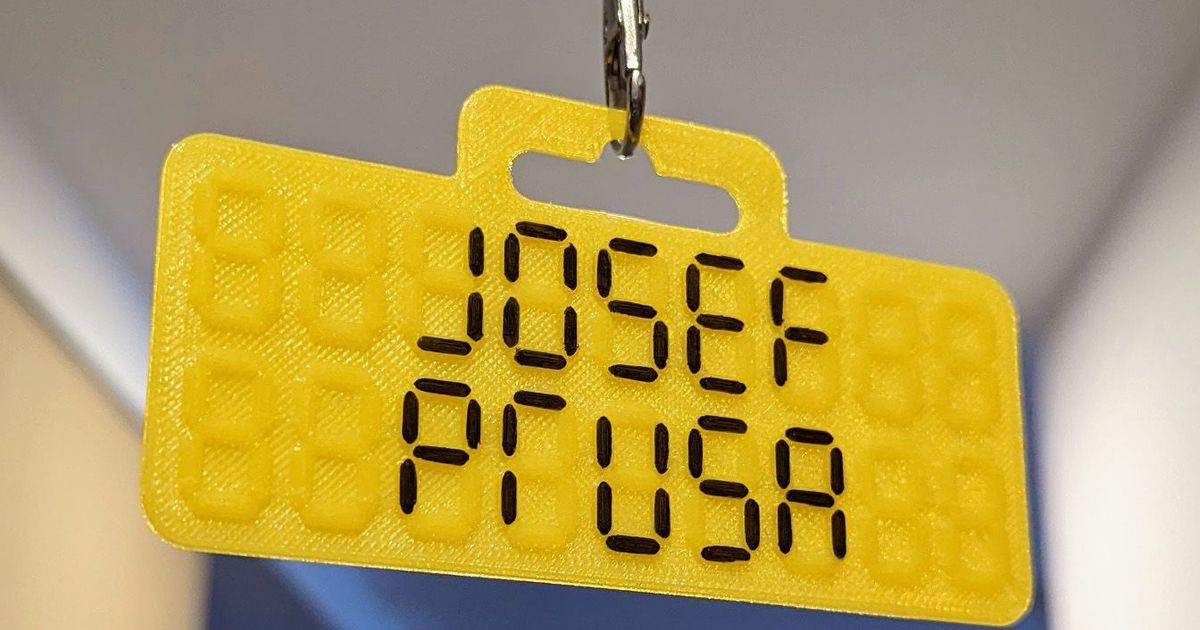 DIY Segmented Display Name Tag by Bryce | Download free STL model ...