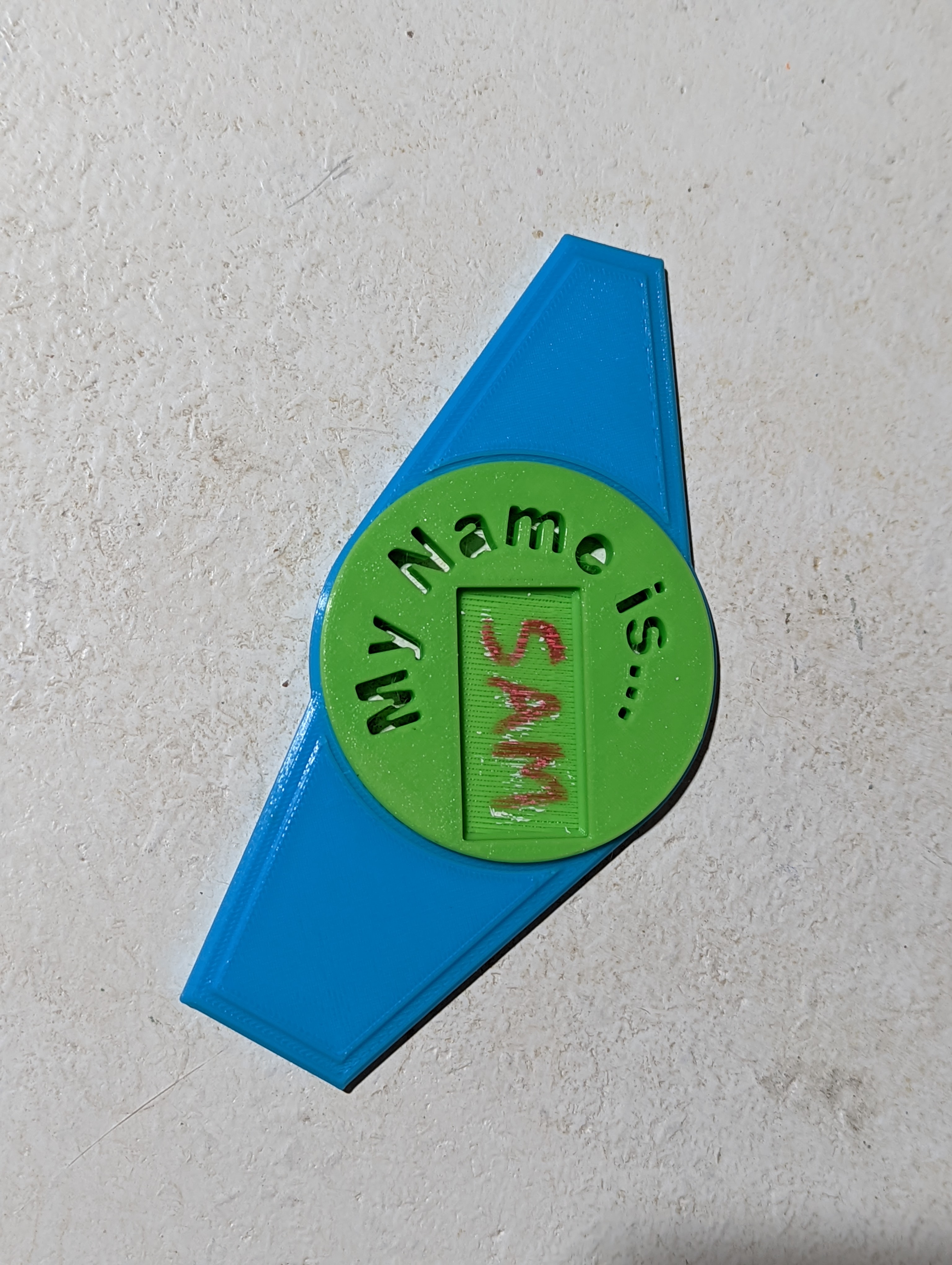 Name badge with Wings by repod | Download free STL model | Printables.com