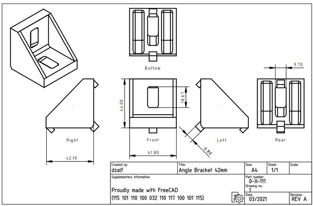 Angle Bracket - Aluminium profile by dzalf | Download free STL model ...