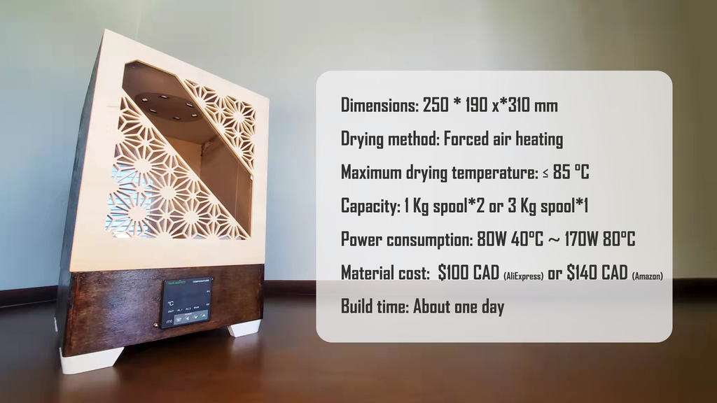Filament Dryer - Up to 80°C (176°F) by M1324 | Download free STL model ...