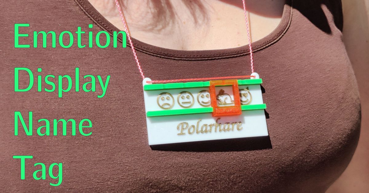 Emotion Display Name Tag by quattro | Download free STL model ...