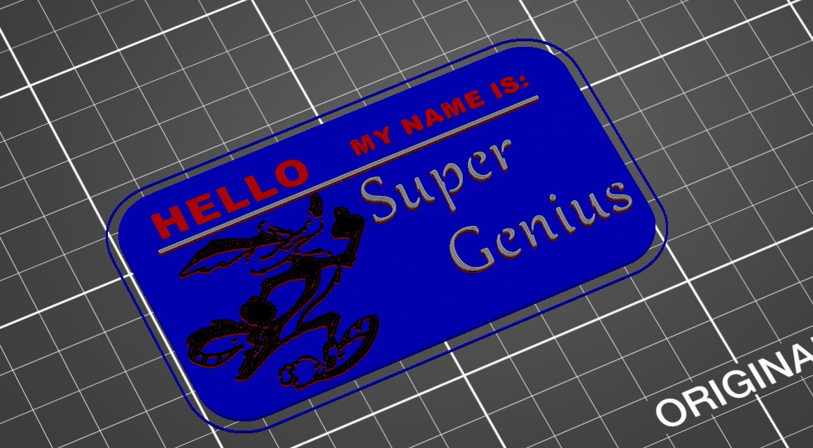 SuperGenius Name Tag by Fearless | Download free STL model | Printables.com