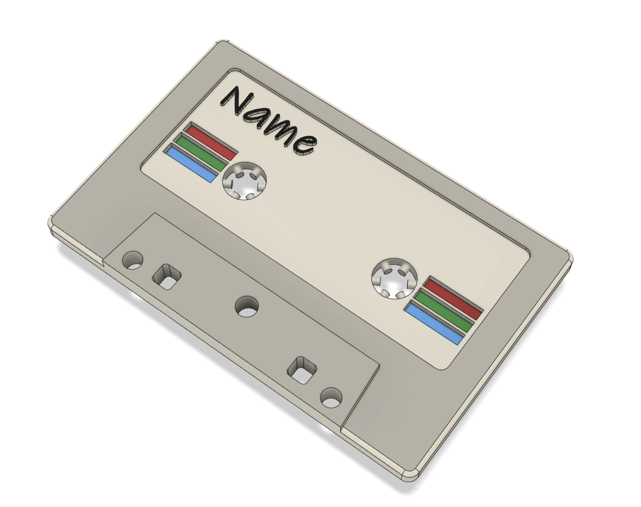 80's Cassette Nametag by Seagull28 | Download free STL model ...