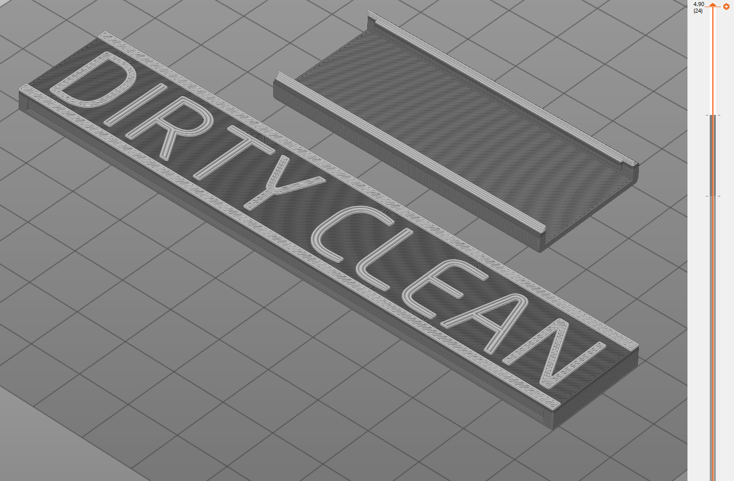 Dishwasher Dirty/Clean Sign with Embedded Magnets by frank.af ...