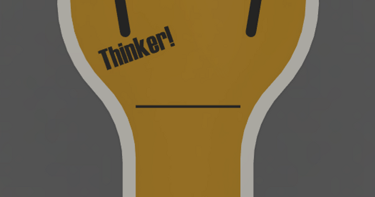 Thinker! Name Badge by Puxi | Download free STL model | Printables.com