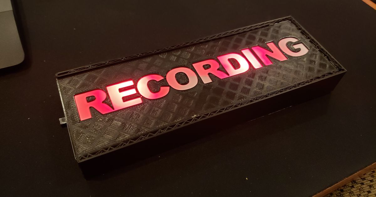 Recording Sign by Kilobit | Download free STL model | Printables.com