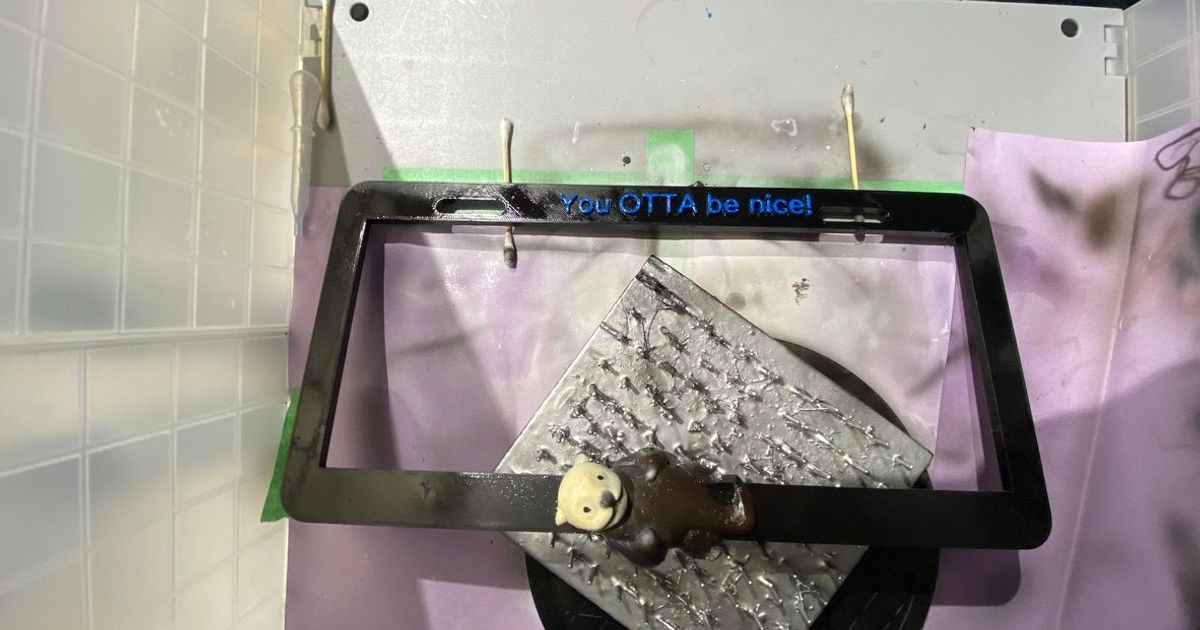 Otter license plate frame by CamPrints | Download free STL model ...