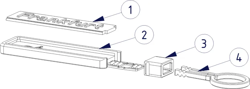 Dangletag, customizeable tiny name tag by Bodo | Download free STL ...