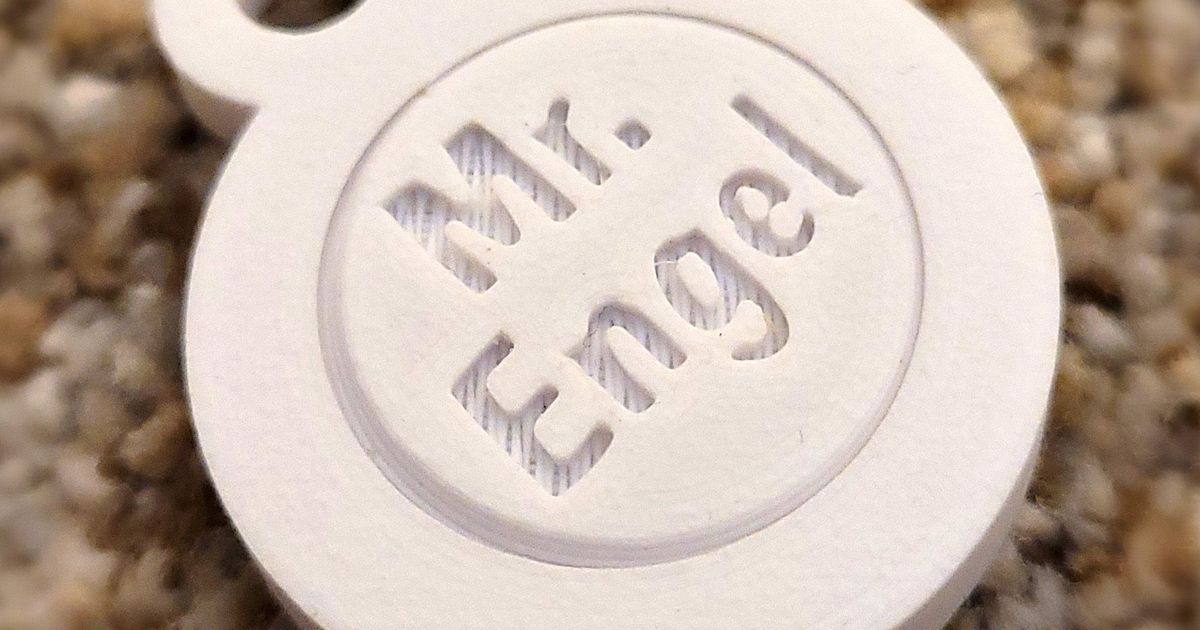 Spinning Name Tag Zipper Pull by Stengel99 | Download free STL model ...