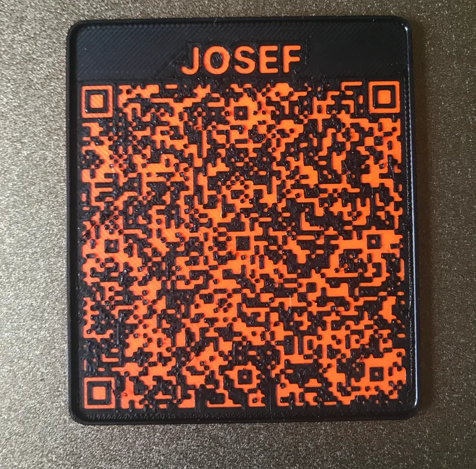 QR Nametag (& Virtual Contact Card) by CGS Models | Download free STL ...