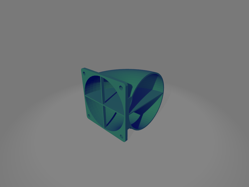 Angled (90deg) fan duct for 60mm fan by JGFTW | Download free STL model ...