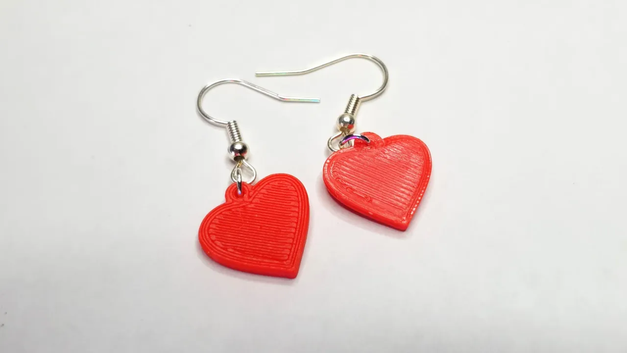 Simple Heart Earrings by Vector3dArt | Download free STL model ...
