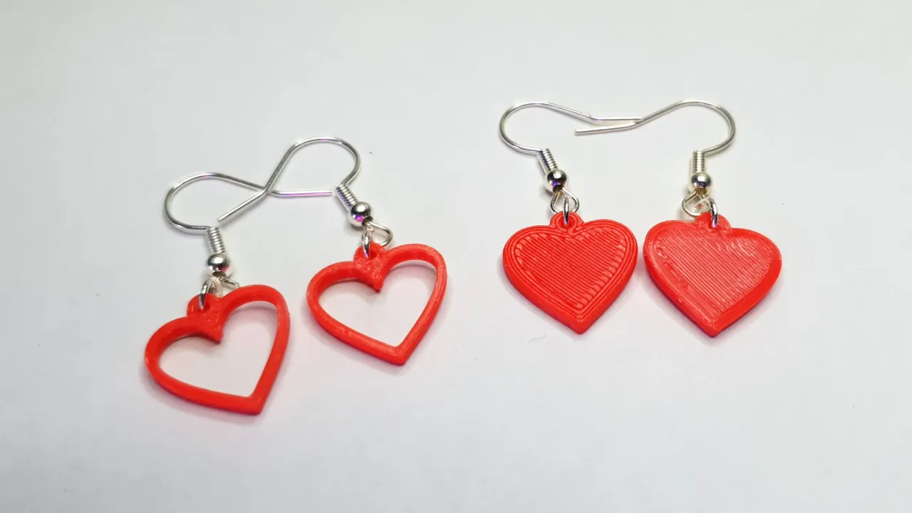 Simple Heart Earrings by Vector3dArt | Download free STL model ...