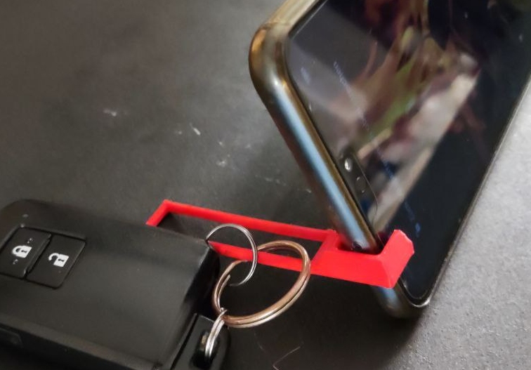 Keyring Mobile Phone Stand by LaggAt | Download free STL model ...