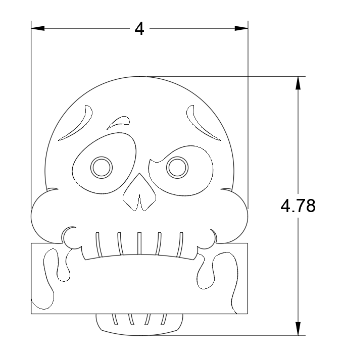 No Bones About It Skull Name Tag por Puxi | Descargar modelo STL ...