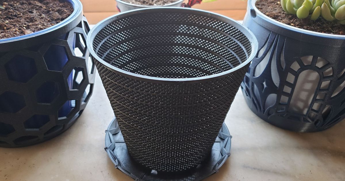 Mesh Pot Remix & Trays by Strider Varun | Download free STL model ...