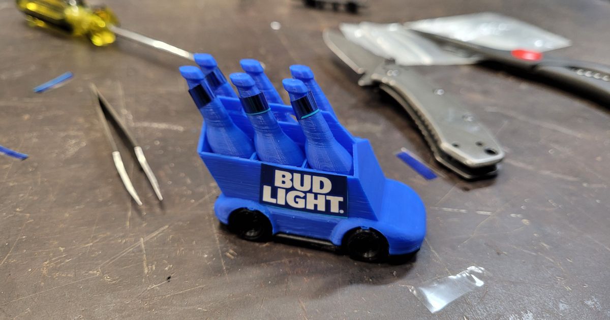 6 Pack Racer, beer on a Hotwheels car by Mike | Download free STL model ...
