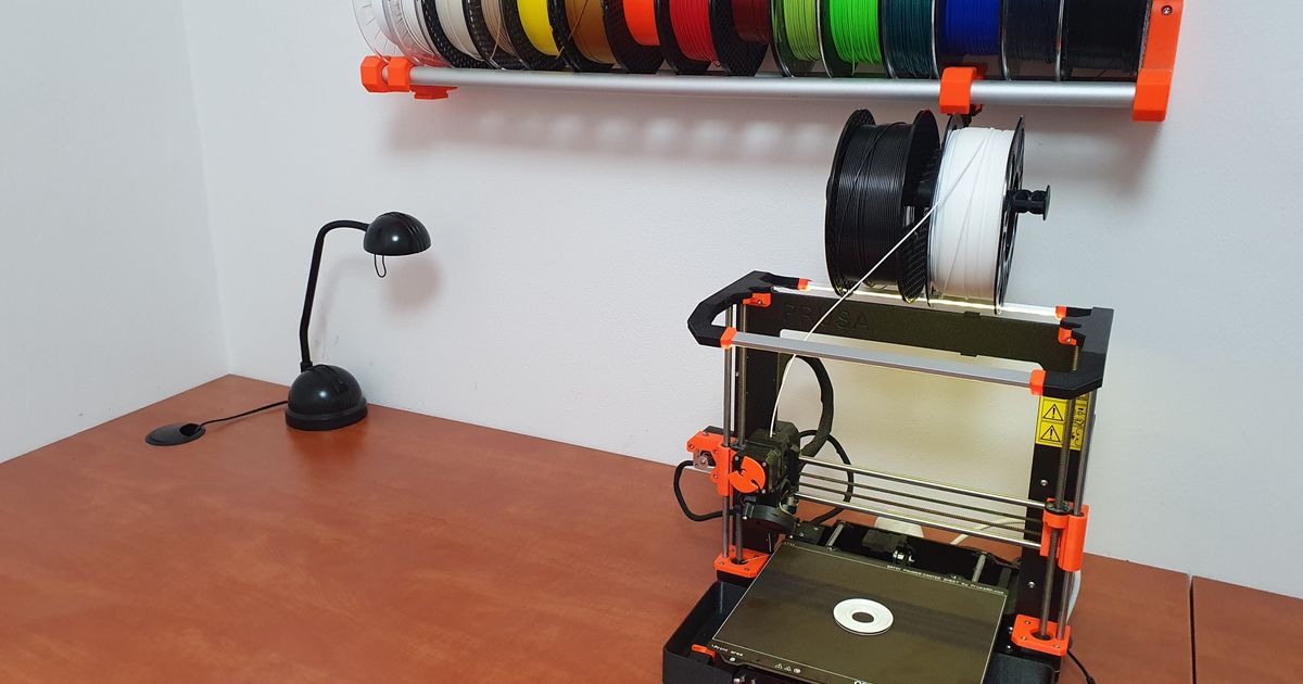 Filament Wall Rack with Spool Holder por Pomi | Descargar modelo STL ...