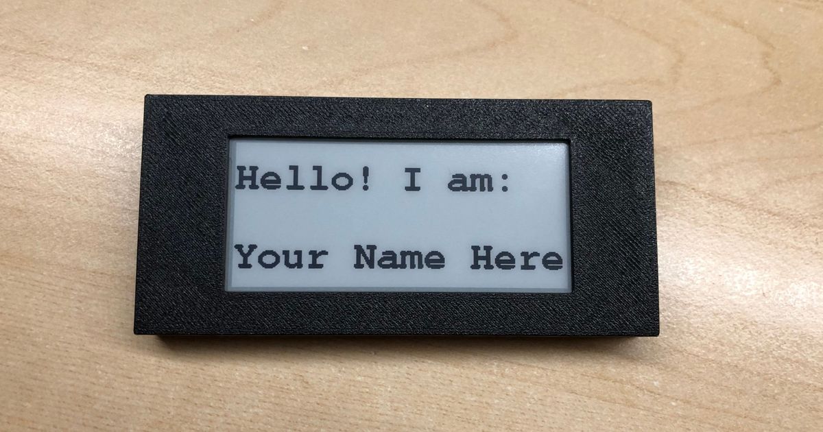 ePaper name tag by AWSW | Download free STL model | Printables.com