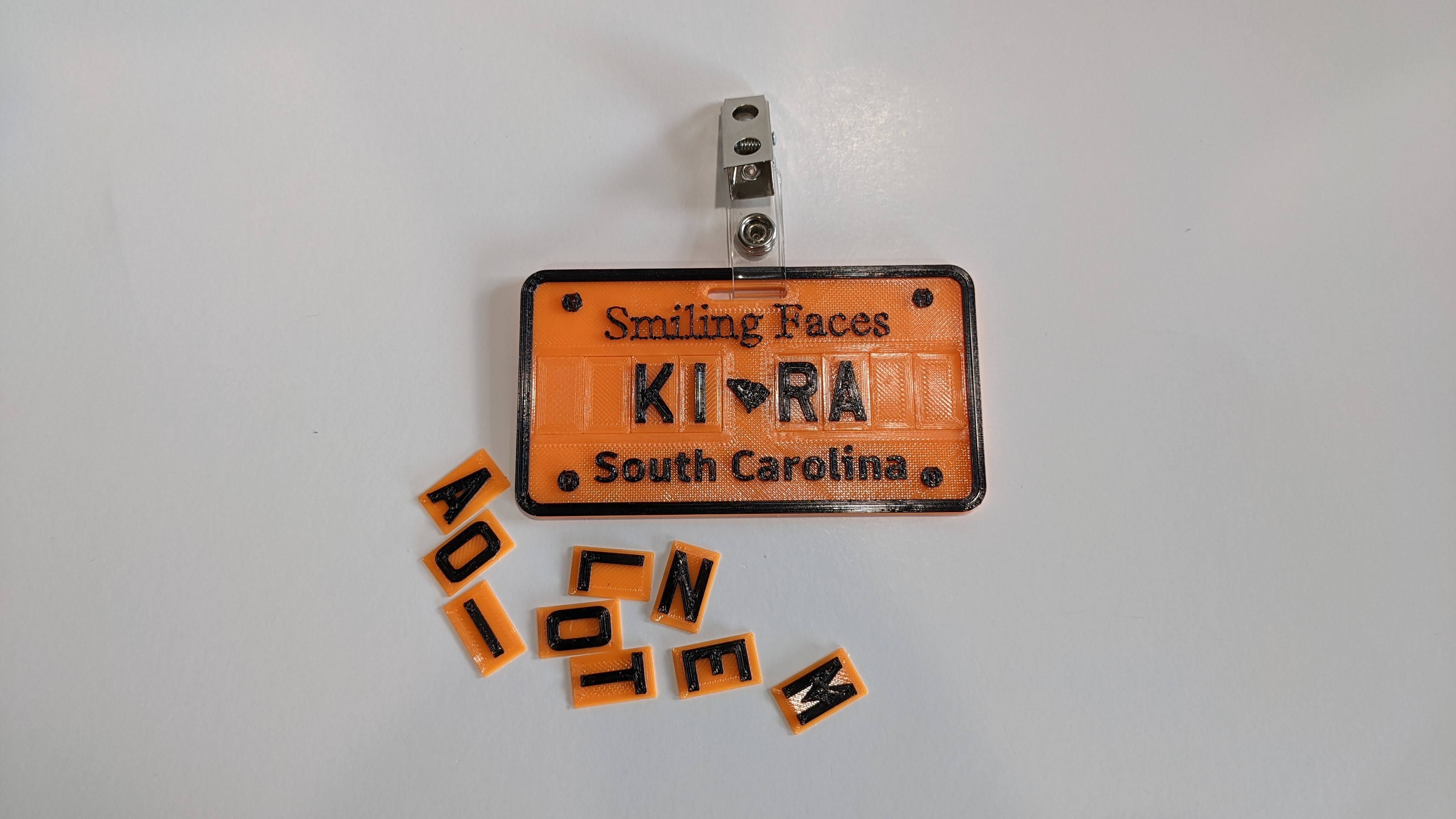 License Plate Name Tag By Noelito Download Free STL Model Printables license-plate-name-tag-by-noelito-download-free-stl-model-printables