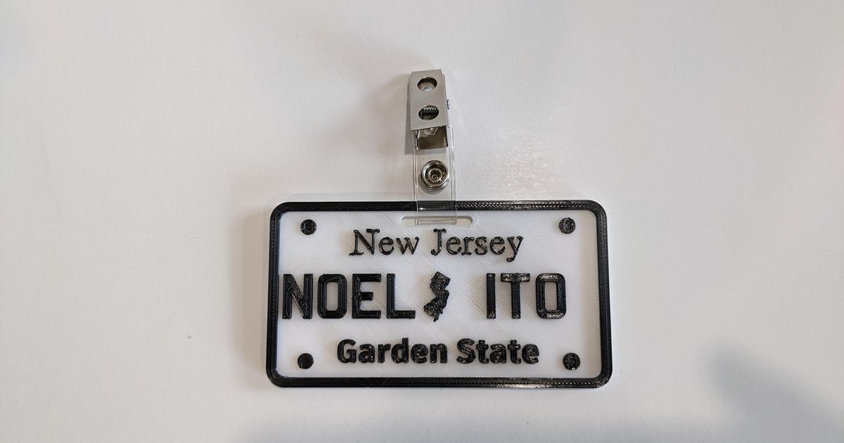License Plate Name Tag by noelito | Download free STL model ...