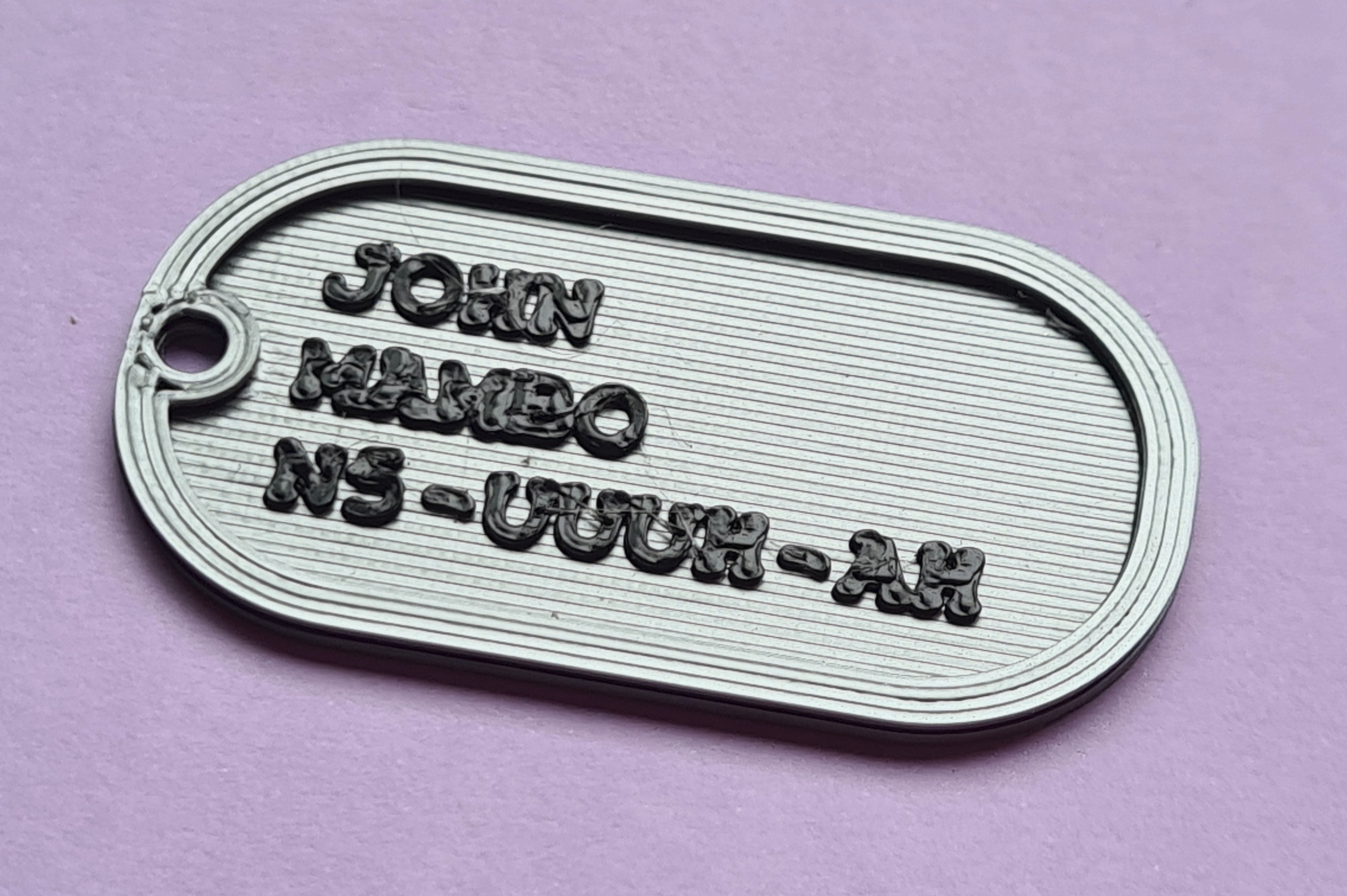 OpenSCAD name tag + modifiers, lamination, file import by Xavier ...