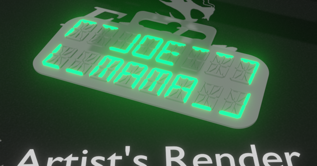 DIY 14 Segment Display Name Tag by Randomblock1 | Download free STL ...