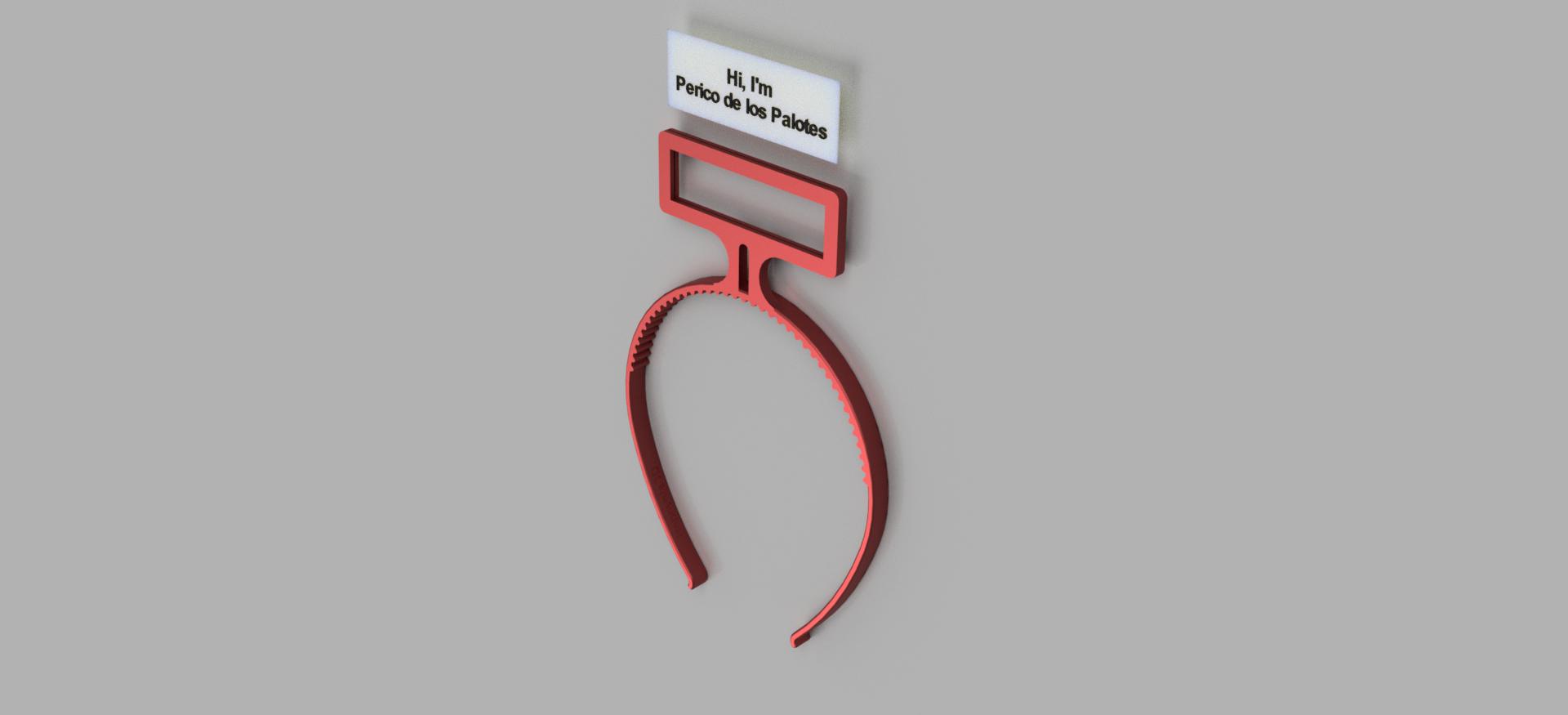 Name Tag Headband by JuanCallon | Download free STL model | Printables.com