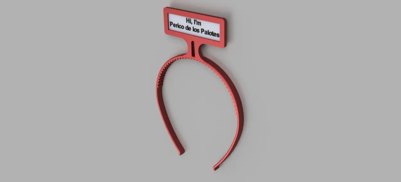 Name Tag Headband by JuanCallon | Download free STL model | Printables.com