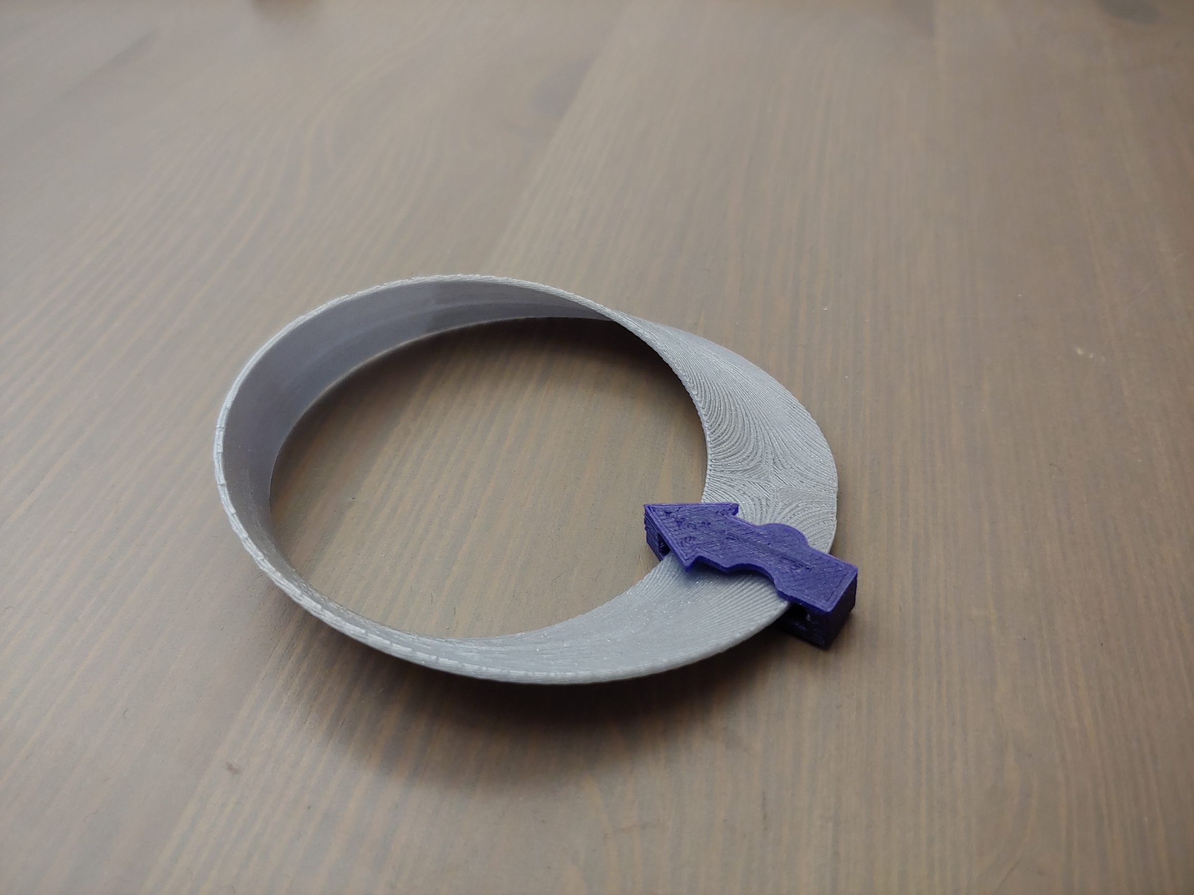 Mobius strip with arrow, math demonstration of nonorientability by Wes ...