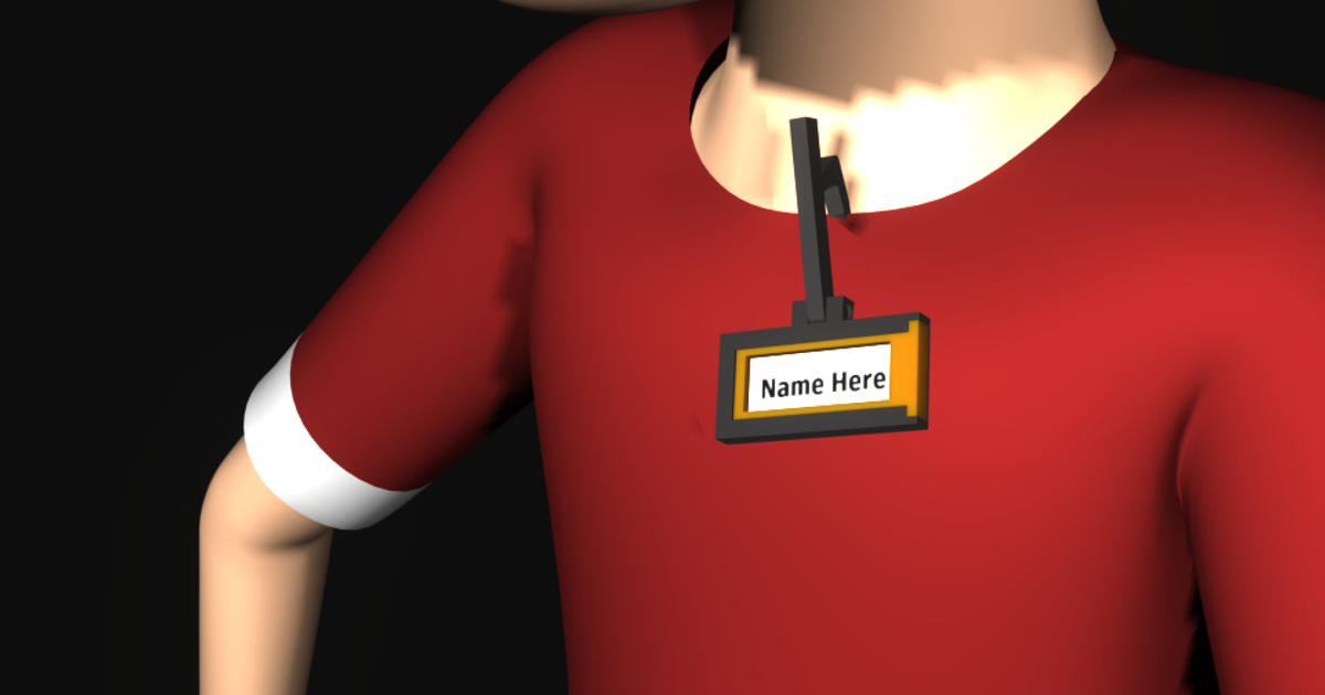 fully 3D printable name tag (print in place) par JB | Téléchargez ...