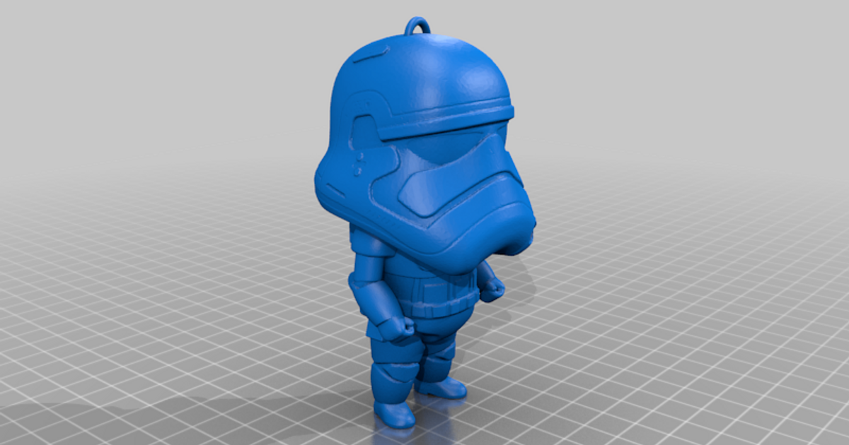 Little stormtrooper with keychain hole by chloefate | Download free STL ...