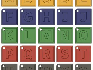 Keychain - All Letters by Aropix | Download free STL model | Printables.com