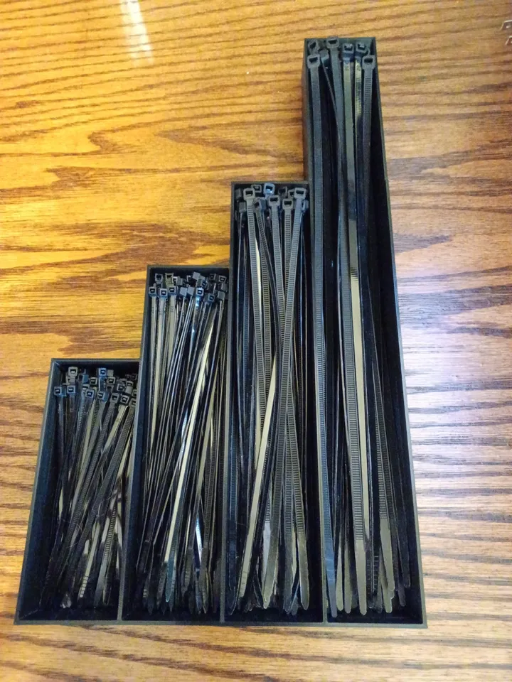 Zip Tie Organizer by rngilligan | Download free STL model | Printables.com