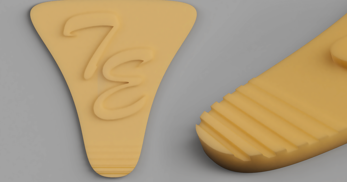 Sound like The Edge guitar pick by Rainbowstrikes | Download free STL ...