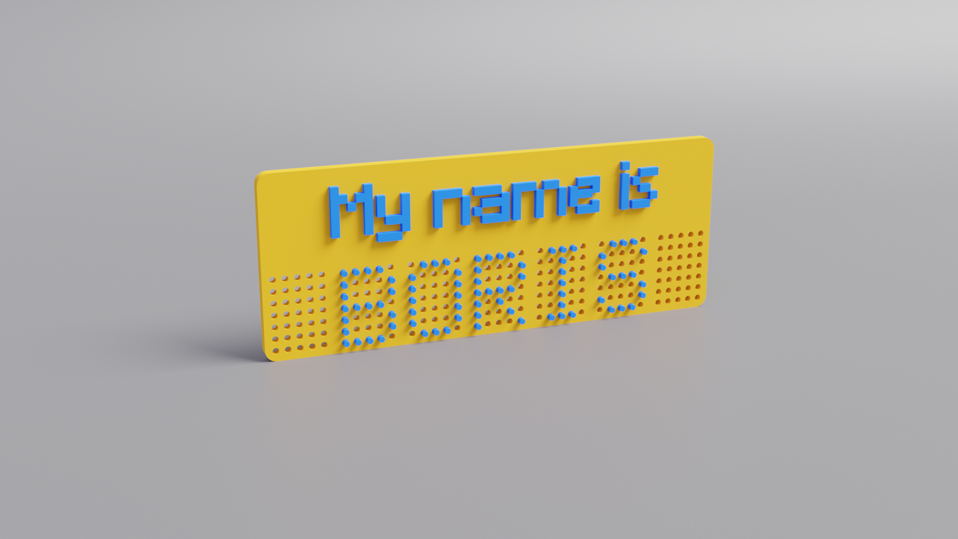 Digital Letters Name Card by Kyboky | Download free STL model ...