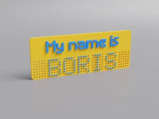 Digital Letters Name Card by Kyboky | Download free STL model ...