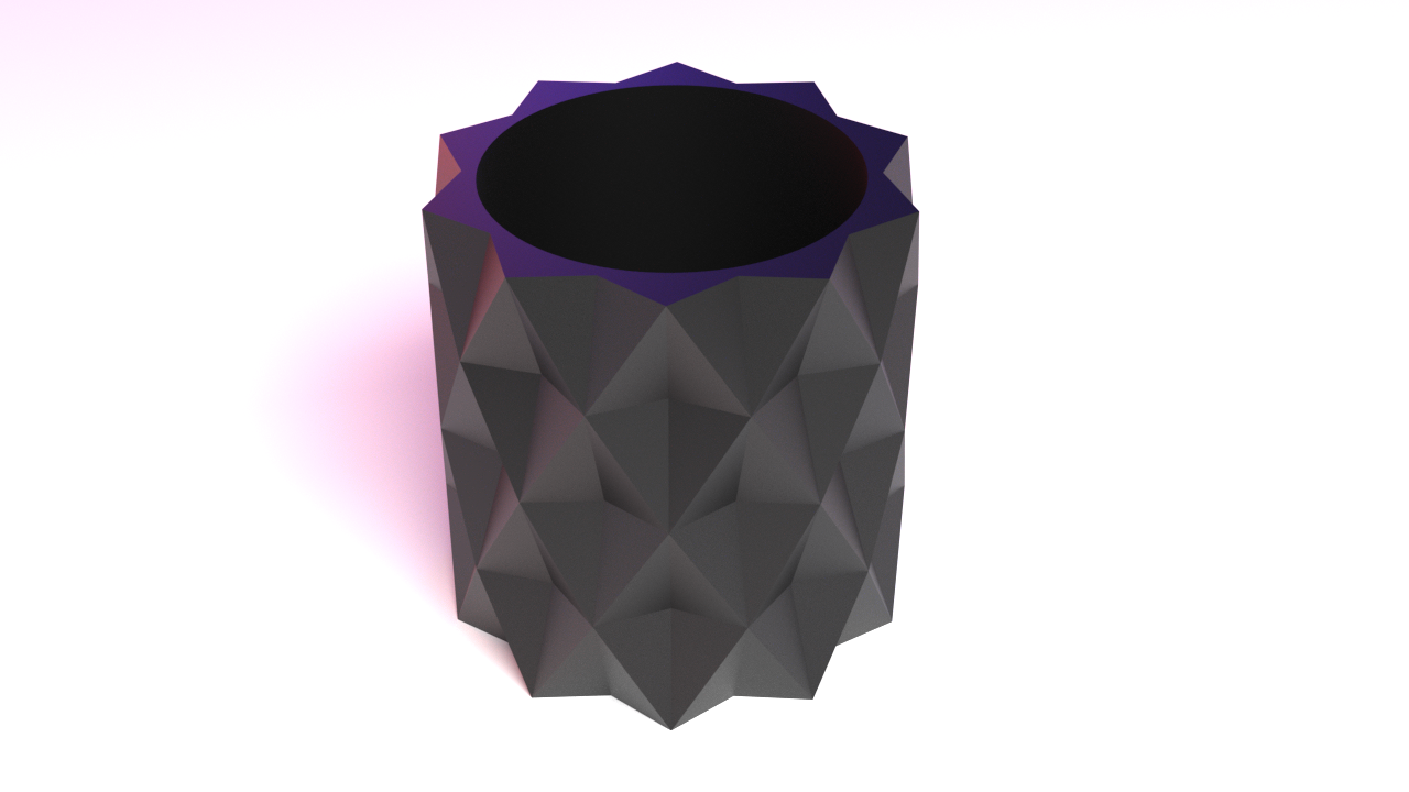 Geometric Diamond Pot by Vector3dArt | Download free STL model ...