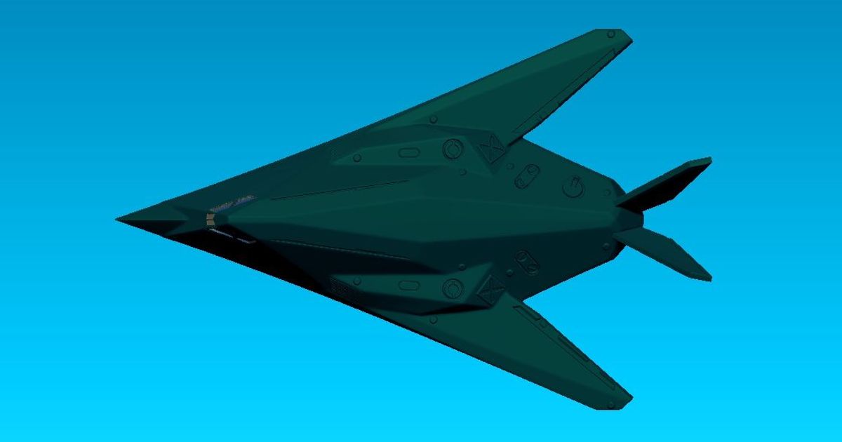 Lockheed F117 model easy print by Darius_sh | Download free STL model ...
