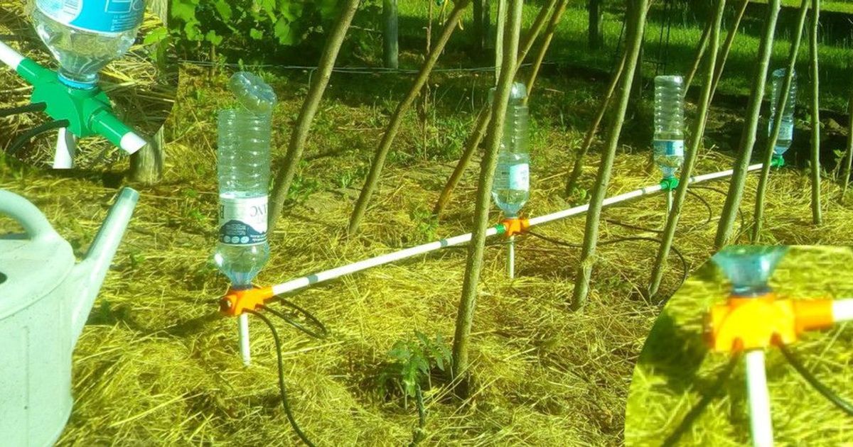 Water Bottle Drip Irrigation 178.Simple LowCost Drip System.Plastic