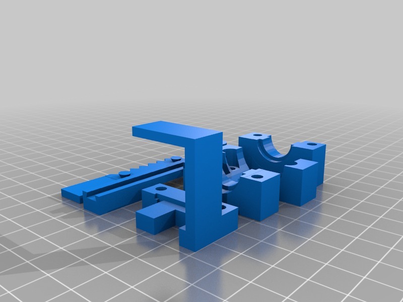 Solidoodle Bowden Extruder Mount for e3d v6 with servo probe by SGV ...