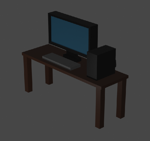low poly desk by Foxdude | Download free STL model | Printables.com