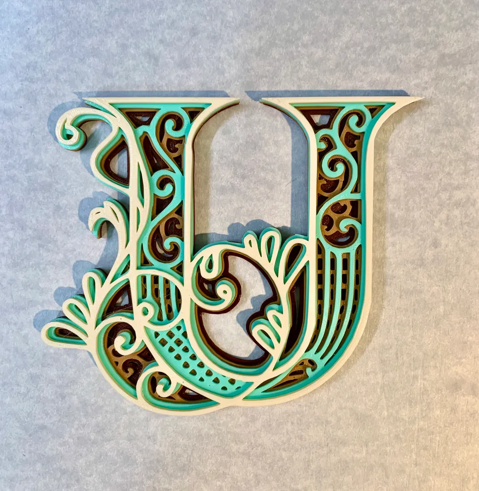 U Letter Design Wallpaper