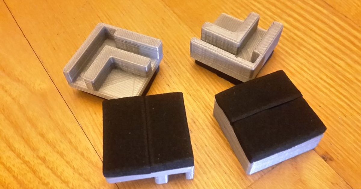 Ultimaker 2 flat feet (anti-vibration) by Mape | Download free STL ...